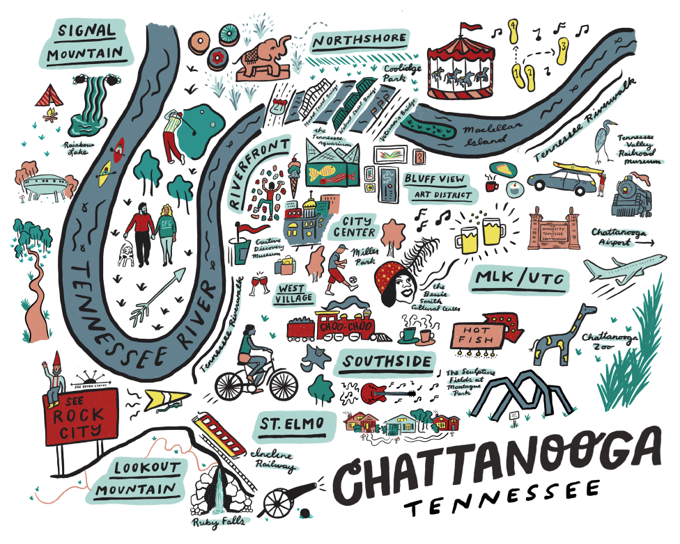 Chattanooga Map Print | Visit Chattanooga